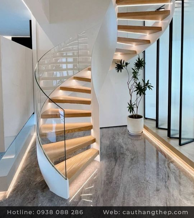 Mẫu cầu thang xoắn ốc đẹp nhất hiện nay | Mẫu cầu thang xoắn ốc đẹp